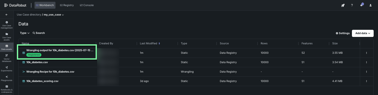 Predictive model building walkthrough: DataRobot docs